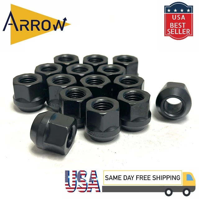 20X BLACK 1/2-20 Anti-Theft Wheel Lock & Open Lug Nut Fit Ford ...