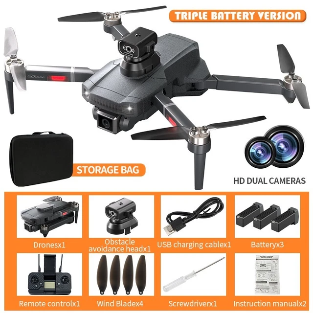 5G 4K DRONE Pro with HD Brushless Dual Camera Drones WiFi FPV Foldable ...