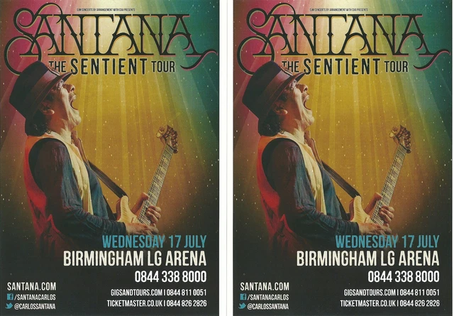 UK TOUR PROMO FLYERS x 2 -SANTANA - THE SENTIENT TOUR 2013 £2.00 ...