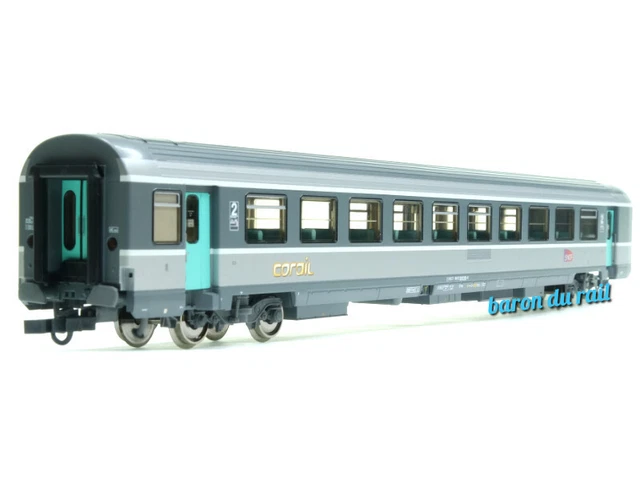 VOITURE CORAIL B10TU 2ème CL SNCF ép. VI - HO 1/87 - ROCO 74541 EUR 67,09 - PicClick FR
