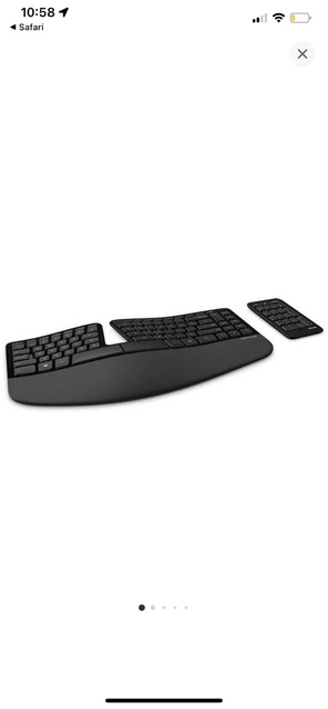 MICROSOFT WIRELESS ERGONOMIC Keyboard & Number Pad 1559 1558 1496 with ...