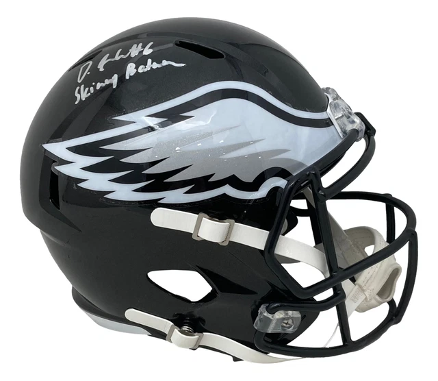 DEVONTA SMITH AUTOGRAFATO Eagles FS Alt Velocità Replica Casco Skinny ...