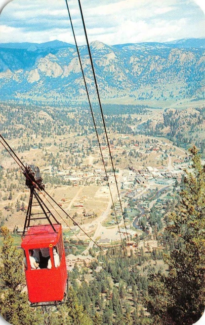ESTES PARK AERIAL Skyway Colorado Tramway ca 1960s Vintage Postcard £5. ...