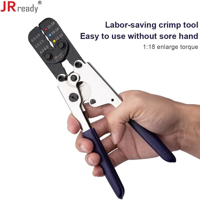 JRREADY CRIMPING TOOL for Heat Shrink Butt Connectors, Ratcheting ...