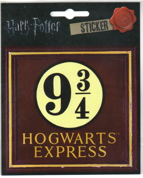 HARRY POTTER HOGWARTS Express 9 3/4 Logo Image Peel Off Sticker Decal ...