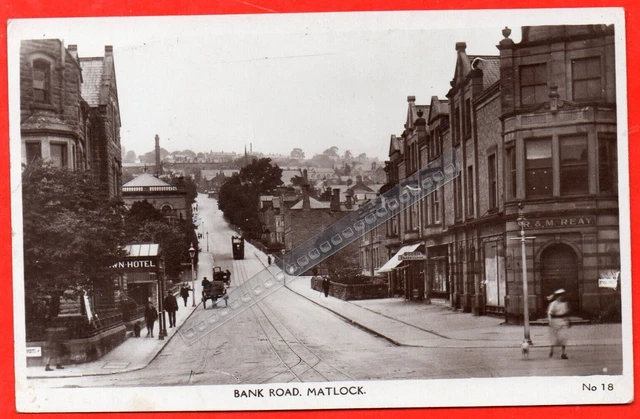 MATLOCK , CROWN Hotel, Cable Tram, Horse & Car Nr Matlock Bath ...