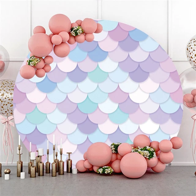COLORFUL SCALES MERMAID Theme Circle Event Backdrop $37.94 - PicClick AU
