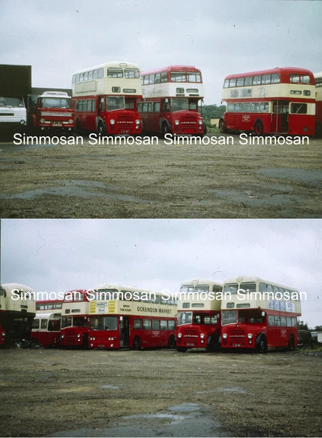35MM BUS SLIDES x 2 - ex- LEICESTER CITY LEYLAND TITAN PD3'S IN ...