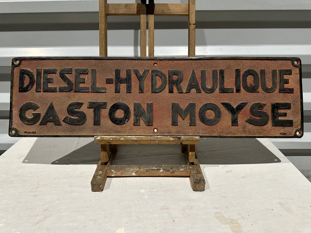 ANCIENNE RARE PLAQUE Locomotive En Bronze Diesel Hydraulique Gaston ...