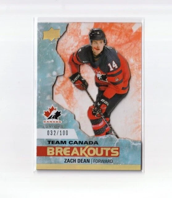 ZACH DEAN '23/24 Upper Deck TEAM CANADA BREAKOUTS card #'d /100 EUR 24 ...