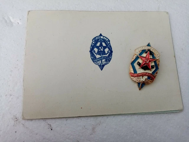 ORIGINAL RUSSIAN MILITARY Sign Soviet Era Period With Document. EUR 14 ...