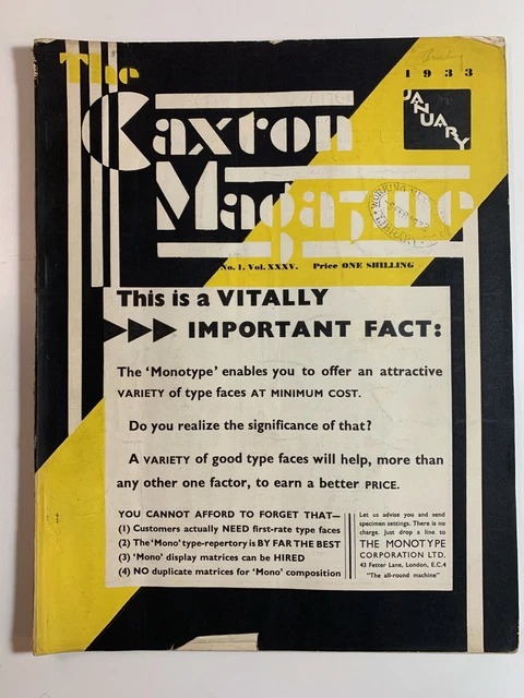 VINTAGE AUSTRALIAN MAGAZINE - The Caxton Magazine January 1933 $45.50 ...