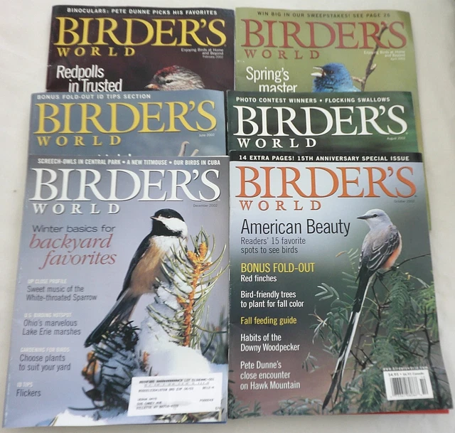 BIRDER'S WORLD MAGAZINE Back Issues Lot of 6 From 2002 Bird Watching ...
