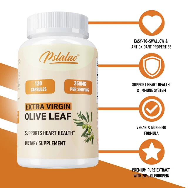 OLIVE LEAF CAPSULES - Support Energy, Internal Circulation, Immune ...