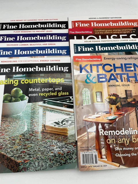 *LOT OF 8* Fine Homebuilding Magazines - 2009 £18.57 - PicClick UK