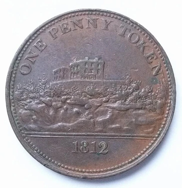 1812 J.M. FELLOWS Nottingham One Penny Coin Copper Token Good Very Fine ...