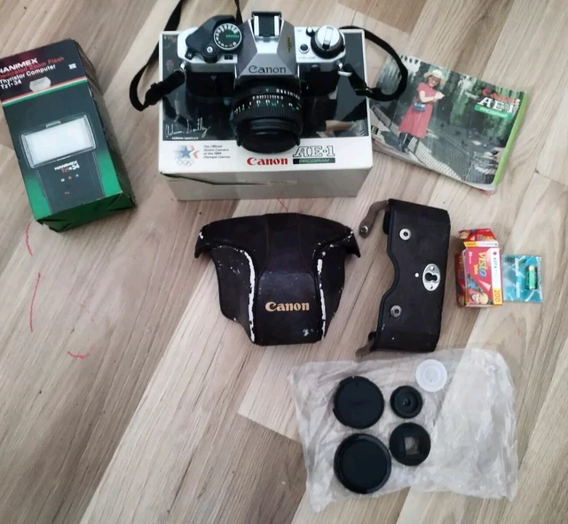 VINTAGE CANON AE-1 Program Film Camera 1984 Olympics *Non Working* £49. ...