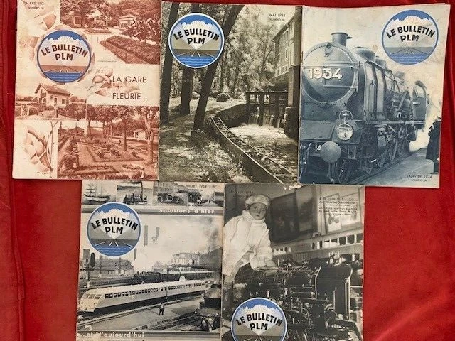 CHEMIN DE Fer - Plm - Paris/ Lyon/ Marseille - Lot 5 Bulletins - 1934 / 1935 EUR 20,00 - PicClick FR