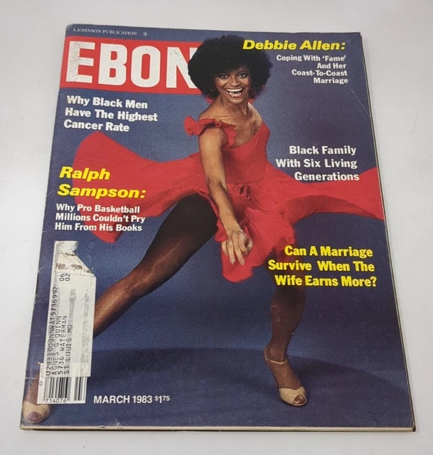 VINTAGE EBONY MAGAZINE March 1983 Debbie Allen Ralph Sampson Wynton ...