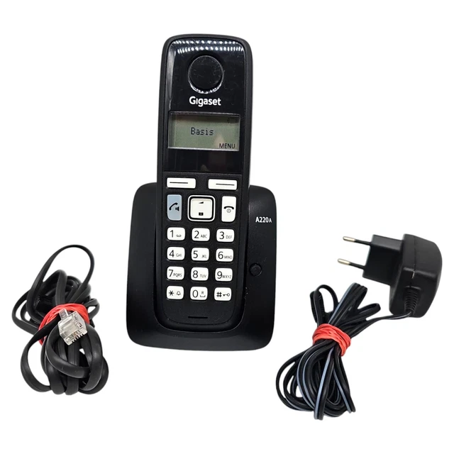 GIGASET A225H MOBILTEIL Telefon Telephone schwarz + Basisstation A220A ...