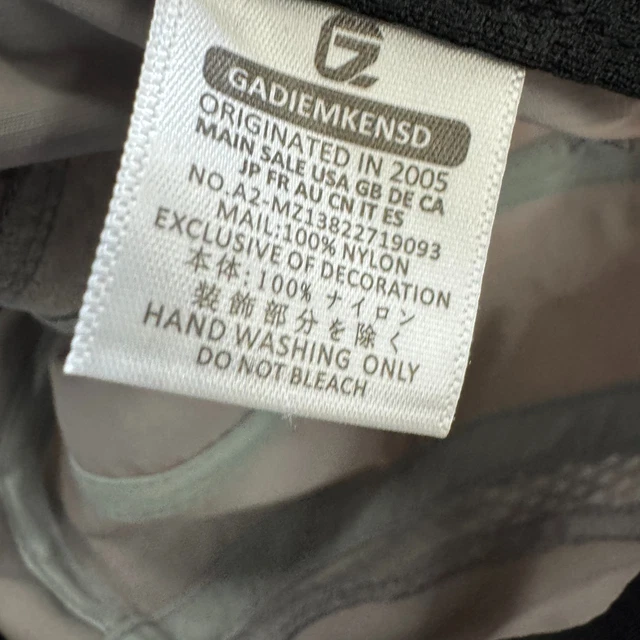 GADIEMKENSD FOLDABLE SPORTS Hat UPF NWT Gray Nylon Moisture Wicking ...