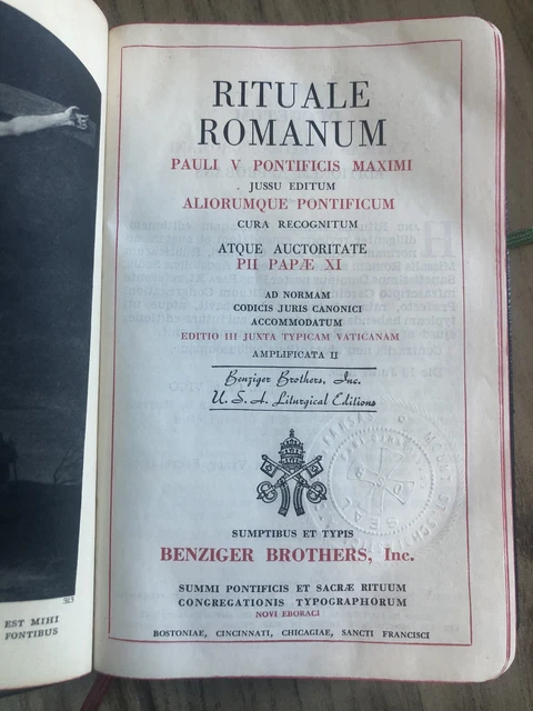 RITUALE ROMANUM - 1925 - Catholic liturgy Latin - vintage leather $491. ...