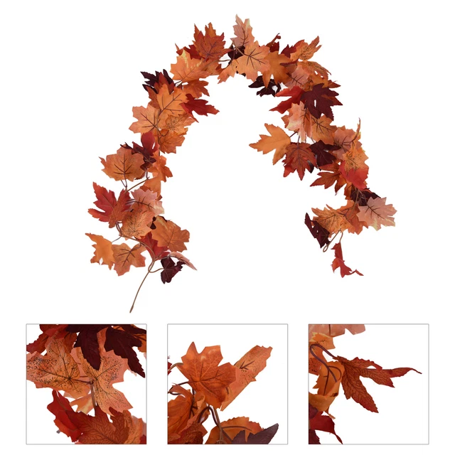 (DOUBLE MAPLE LEAF Rattan Type C)Artificial Maple Leaf Plastic Maple ...