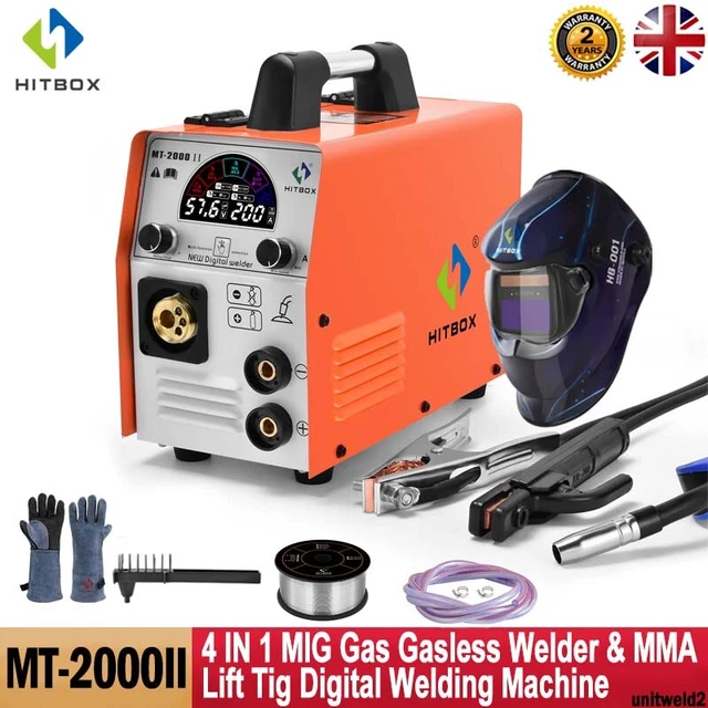 HITBOX 200AMP 3IN1 MIG Welder 220V Mix Gas Gasless ARC TIG Welding ...