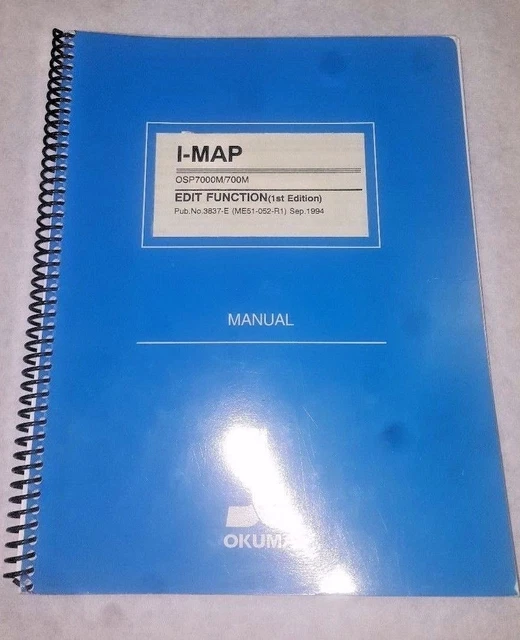 OKUMA I-MAP | OSP7000M/700M manuale funzione 1a edizione | M4 EUR 72,05 ...