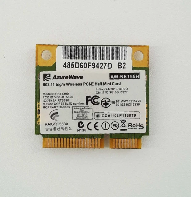📶 WIFI NETWORK Card Mini PCIe Adapter 🔧 AzureWave AW-NE155H RT5390 $8. ...