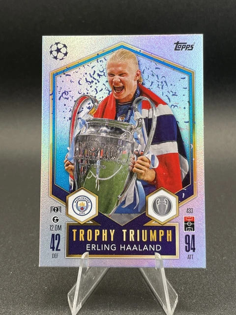 TROPHY TRIUMPH ERLING Haaland Match Attax 2024/2025 Manchester City 24/ ...