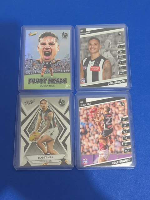 4 LOT AFL Collingwood Bobby Hill Cards🔥🔥🔥🔥 $5.00 - PicClick AU