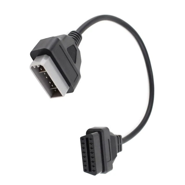 BLACK 14 PIN OBD1 to OBD2 Connector Adapter Cable Diagnostic Tool ...