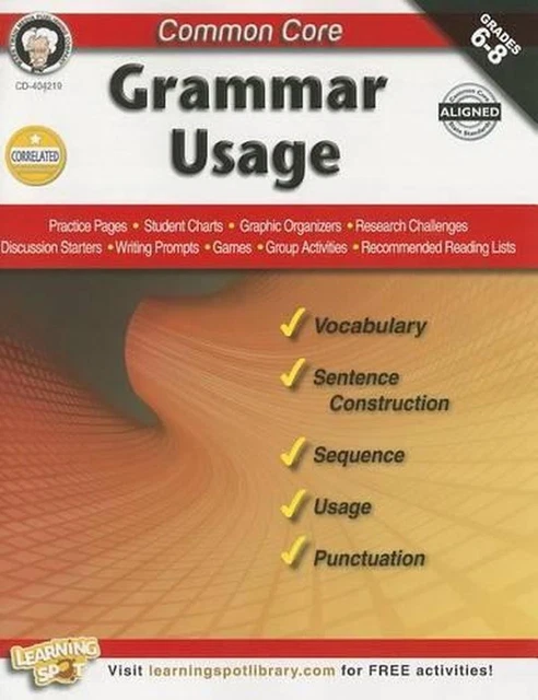 COMMON CORE: GRAMMAR Usage by Linda Armstrong (English) Paperback Book ...