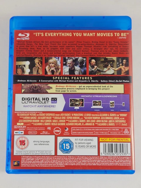 BIRDMAN BLU-RAY REGION ABC - VGC - Mint Disc £7.14 - PicClick UK