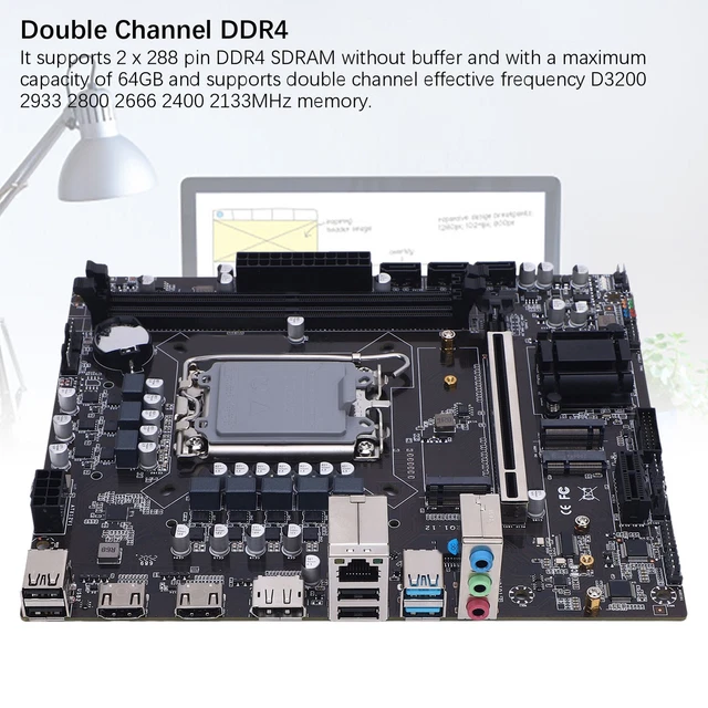 H610 GAMING MOTHERBOARD Double Channel DDR4 M.2 Slot Serial ATA 3.0 6Gb ...