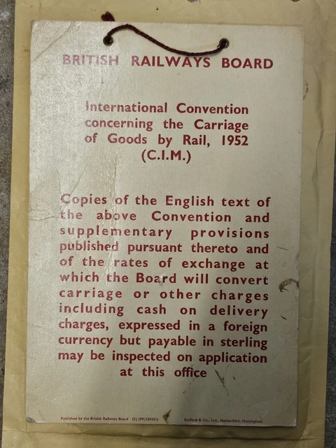 BRITISH RAILWAYS BR Sign Notice BRB £16.13 - PicClick UK