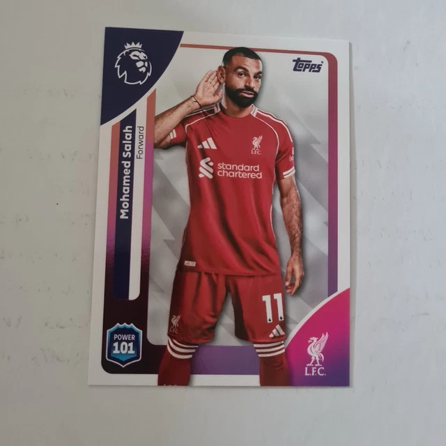 TOPPS PREMIER LEAGUE 2026 - Mohamed Salah Liverpool Base Card £1.13 ...