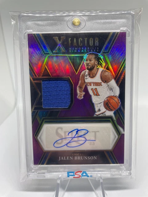 2022 23 Panini Select Jalen Brunson X Factor Signatures Violet Prizm