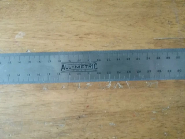 VTG. NOS ALL-METRIC 40-CM Stainless Steel Ruler-VARI-LINE INDUSTRIES ...