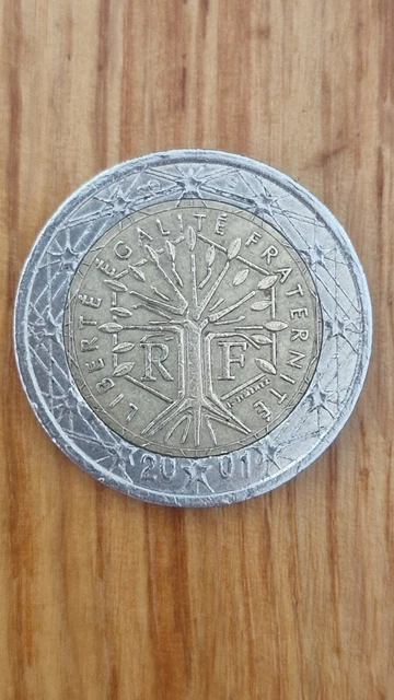 2 EURO MÜNZE - Frankreich Liberte Egalite Fraternite RF 2001 ...