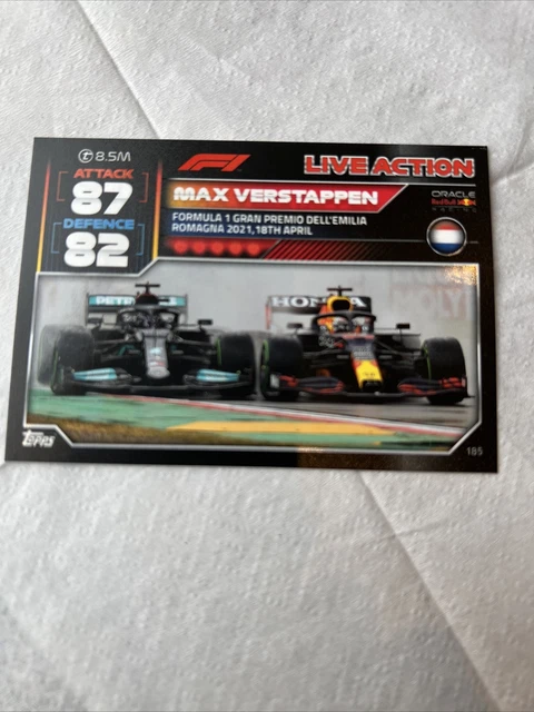 TURBO ATTAX 2022 Max Verstappen LIVE ACTION card # 185 topps. new £1.85 ...