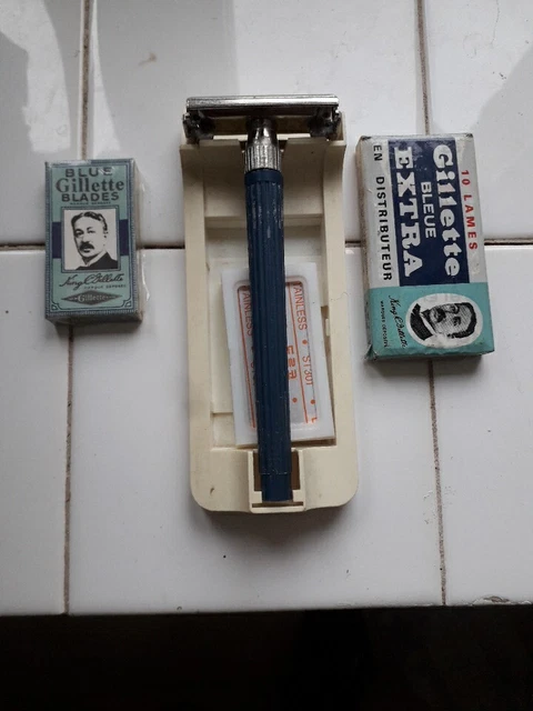 ANCIEN RASOIR GILLETTE 2 Boites De Lames Neuves Gillette + Boite Lames ...