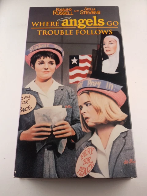 WHERE ANGELS GO Trouble Follows (VHS 1968 Rosalind Russell Stella ...