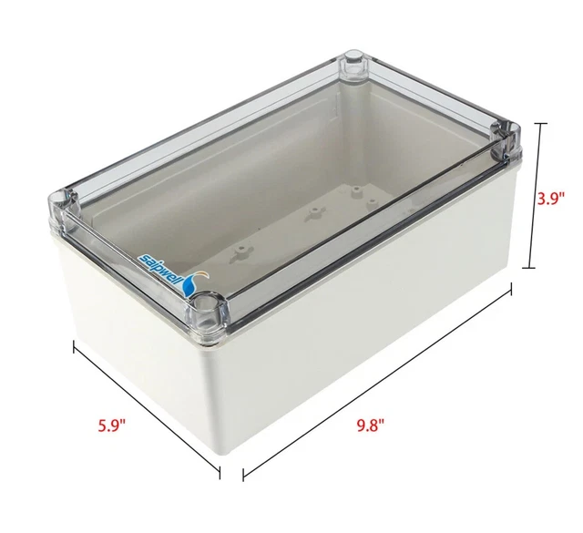 150MM X 250MM x 100mm ABS Junction Box Universal Project Enclosure ...