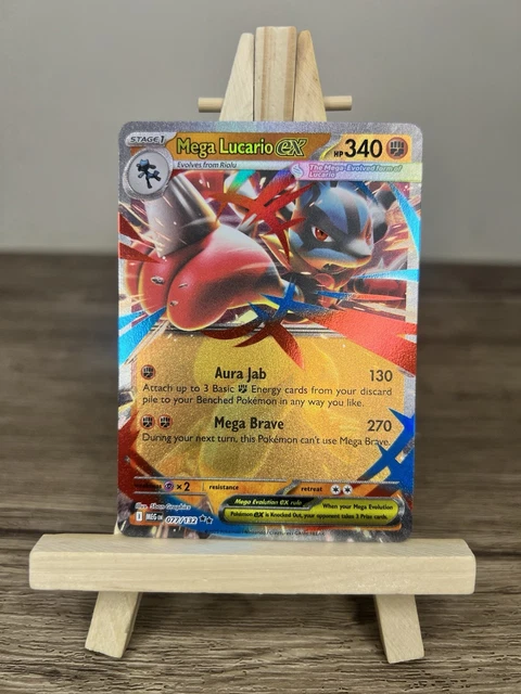 POKÉMON TCG MEGA Lucario EX 077/132 Mega Evolution Pack Fresh £2.75 - PicClick UK