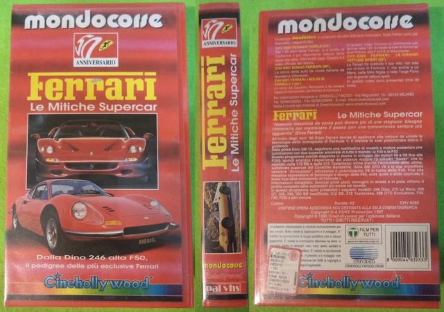 VHS FILM FERRARI Le mitiche supercar 1998 MONDOCORSE CINEHOLLYWOOD (F42 ...