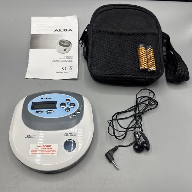 ALBA PORTABLE CD Player & Radio PCD422DT & Carry Case In VGC - Tested ...