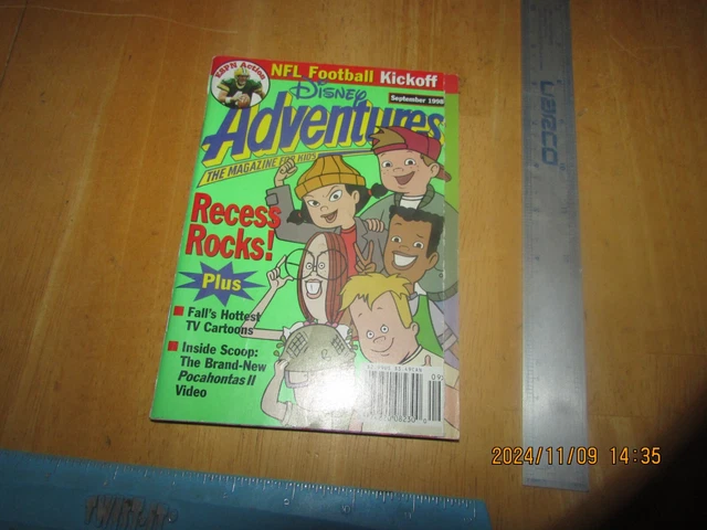 DISNEY ADVENTURES MAGAZINE September 1998 Recess Rocks!, NFL Football ...