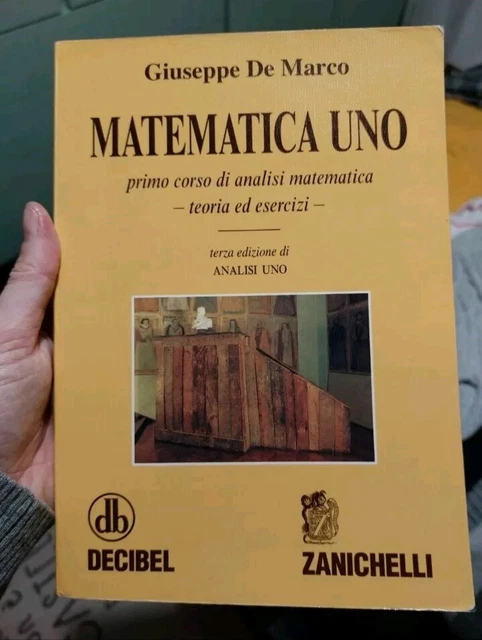 MATEMATICA UNO- DE Marco - Zanichelli Decibel-RARO EUR 200,00 - PicClick IT